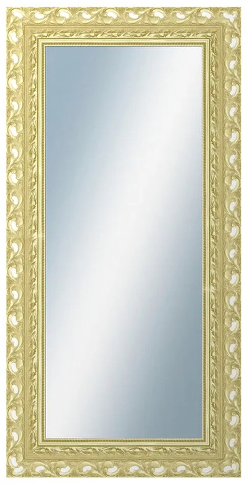 DANTIK - Zarámované zrcadlo - rozměr s rámem cca 60x120 cm z lišty ROKOKO zlatá házená (2882)