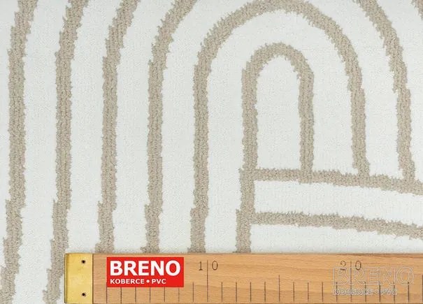Breno Kusový koberec ELIF 402 ivory, 160x230 cm, Béžová