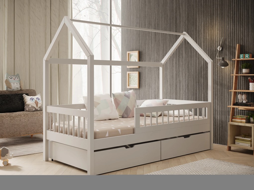 ADRK Furniture Postel Domek Galicja s matrací CH-GAL-W-200-M
