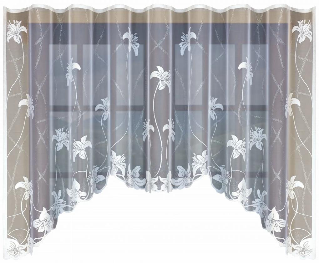 Dekorační žakárová záclona s řasící páskou CYNTHIA 160 bílá 300x160 cm MyBestHome