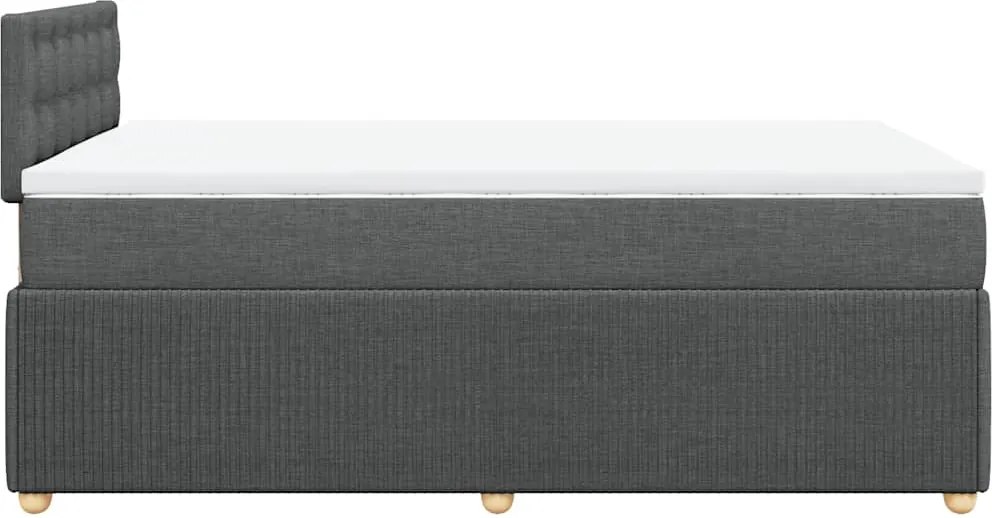 Box spring postel s matrací tmavě šedá 120x190 cm textil 3287410