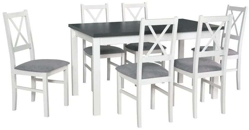 Drewmix Jídelní stůl ALBA 1 + doprava zdarma deska stolu grafit, nohy stolu olše