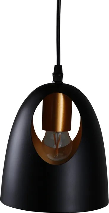 Černá designová závěsná lampa ELDA
