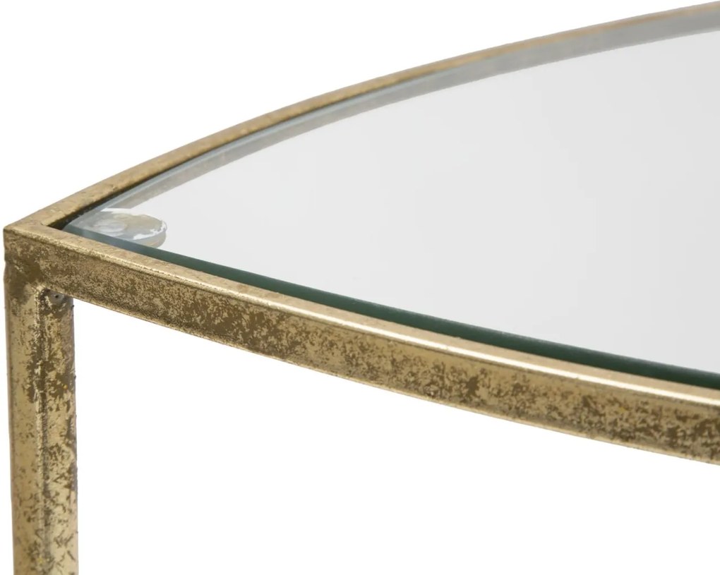 Zlatý noční stolek Mauro Ferretti Trimo 45x45x50 cm
