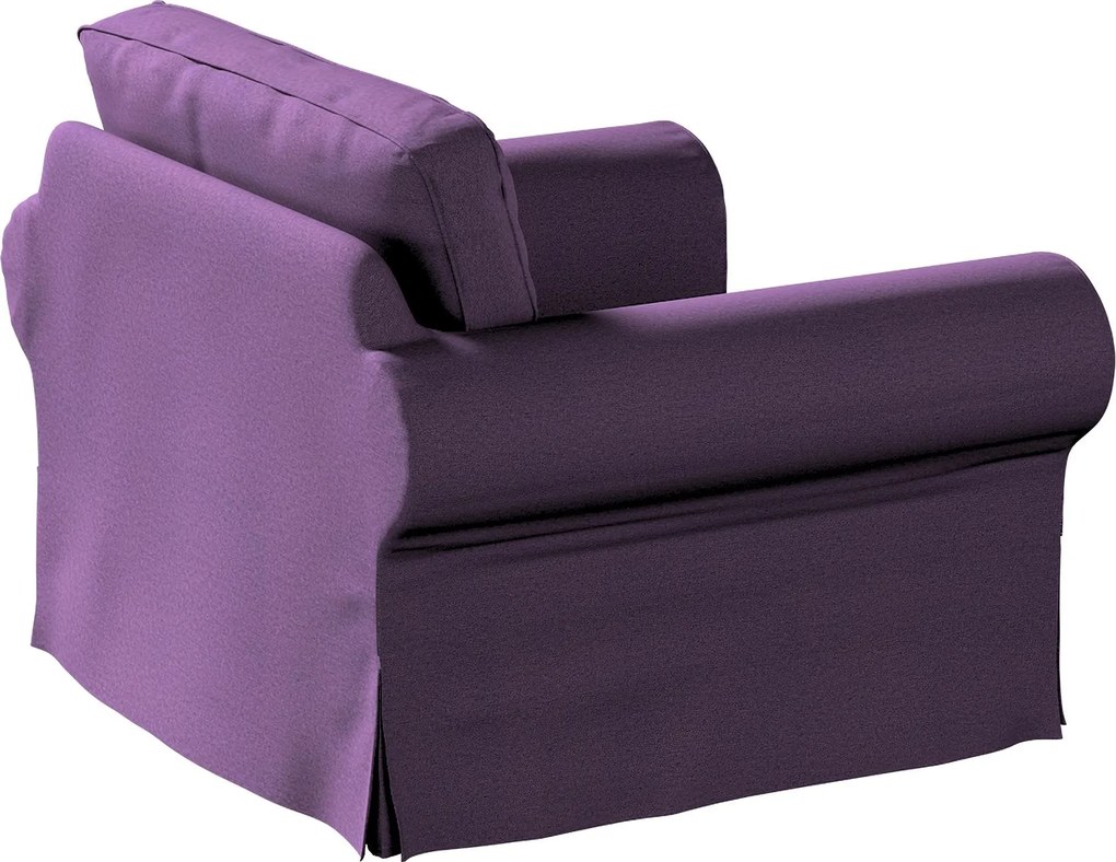 Potah na křeslo IKEA Ektorp barva fialová látka pletený vzor