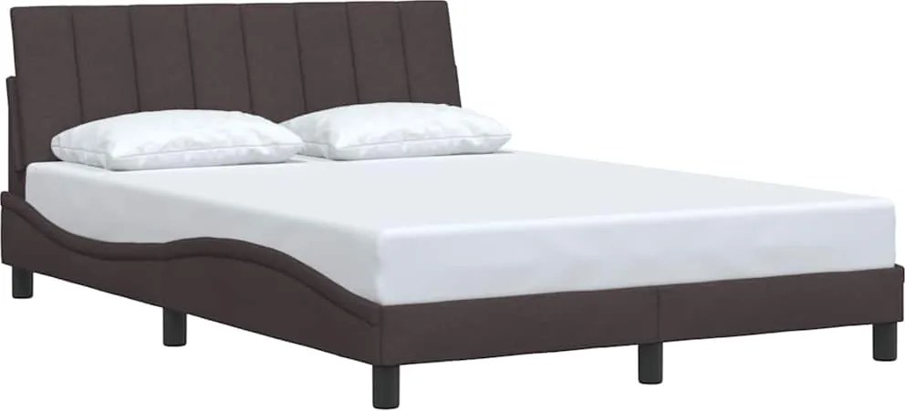 Rám postele bez matrace Hanko tmavě hnědá 120 x 200 cm textil 3310380