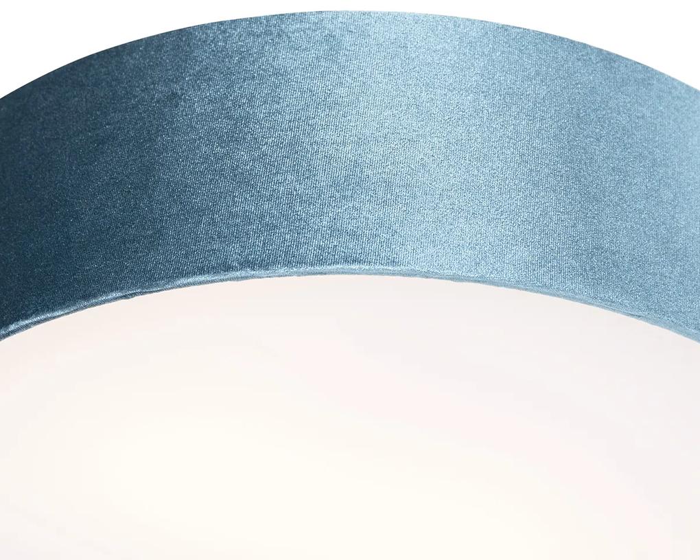 Moderní stropní svítidlo modré 40 cm - Buben