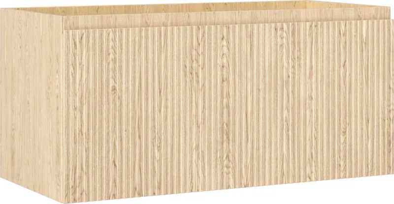Mexen Rivel, koupelnová skříňka 100 cm, 1 zásuvka, drážkovaná, dub, 91A20-10047-1-BF81