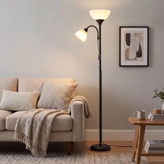 Stojací lampa s nastavitelnou lampou na čtení LFLB35019B102