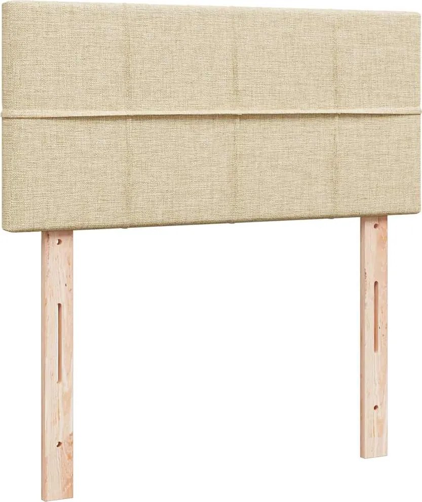 Box spring postel s matrací krémová 100 x 200 cm textil 3287372