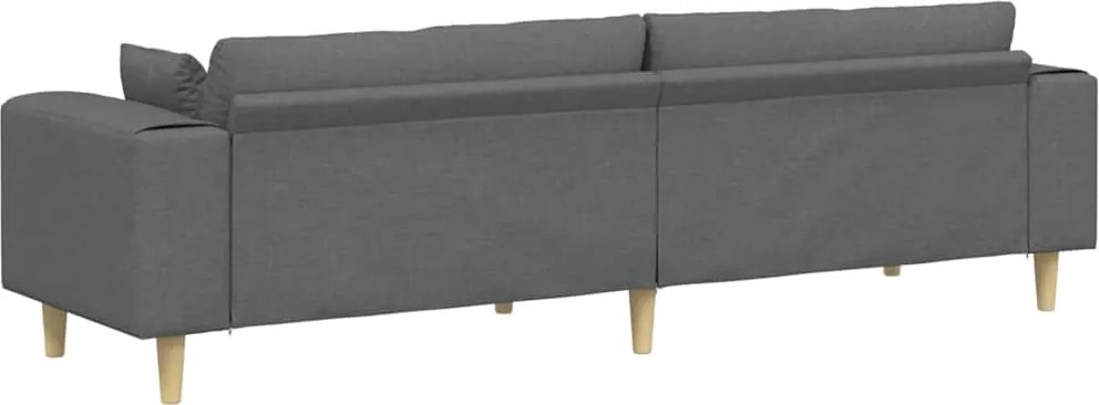Pohovka Tmavě šedá 250 x 77 x 76 cm textil 3335144