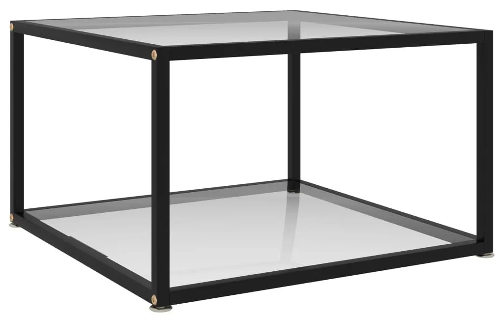 Konferenční stolek průhledný 60 x 60 x 35 cm tvrzené sklo 322887