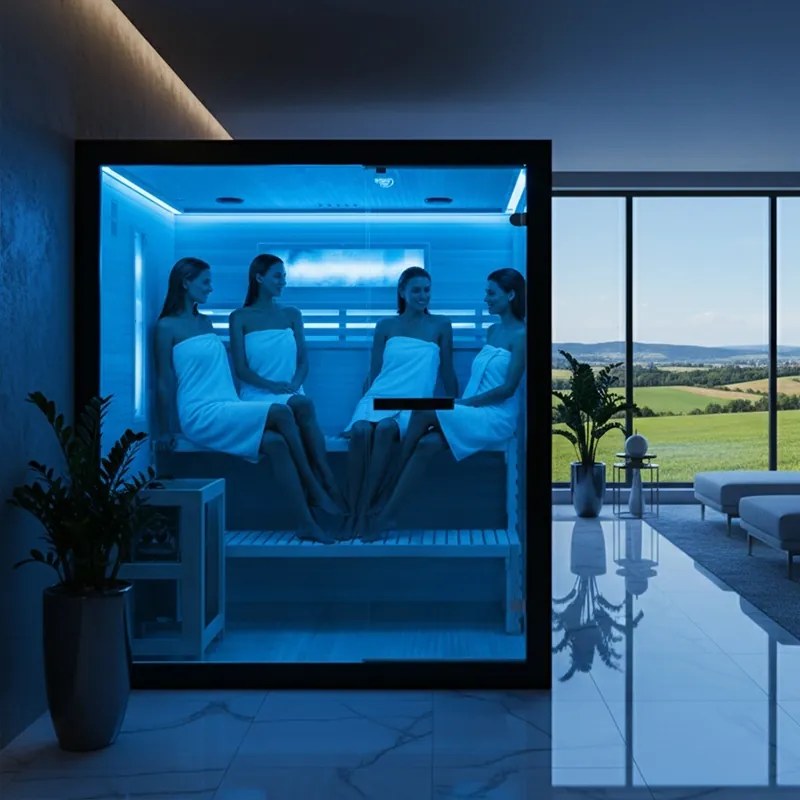BPS-koupelny Finská sauna Relax HYD-6719 180x160, 4 osoby