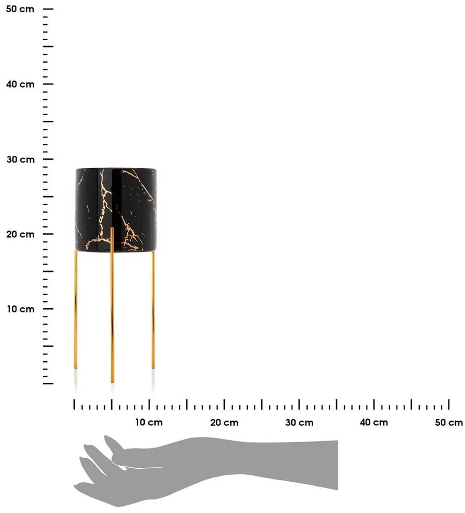 Květináč Nila 27,5 cm černý