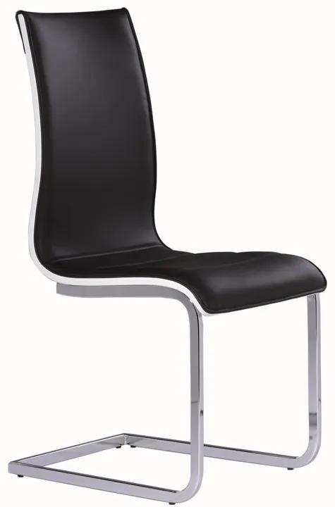 Jídelní čalouněná židle H-133 černá/bílá