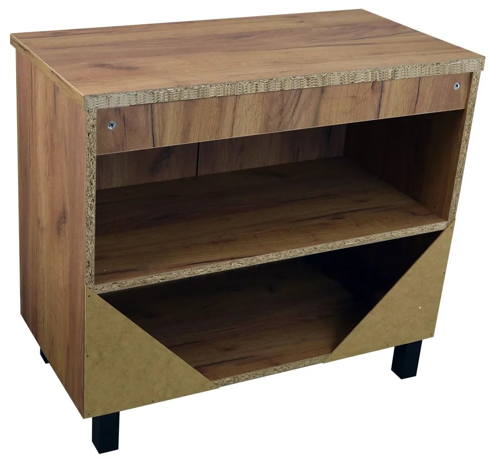 Comodo Koupelnová skříňka pod deskové umyvadlo ROSO GO 80-HD - zlatý dub/zlatý dub