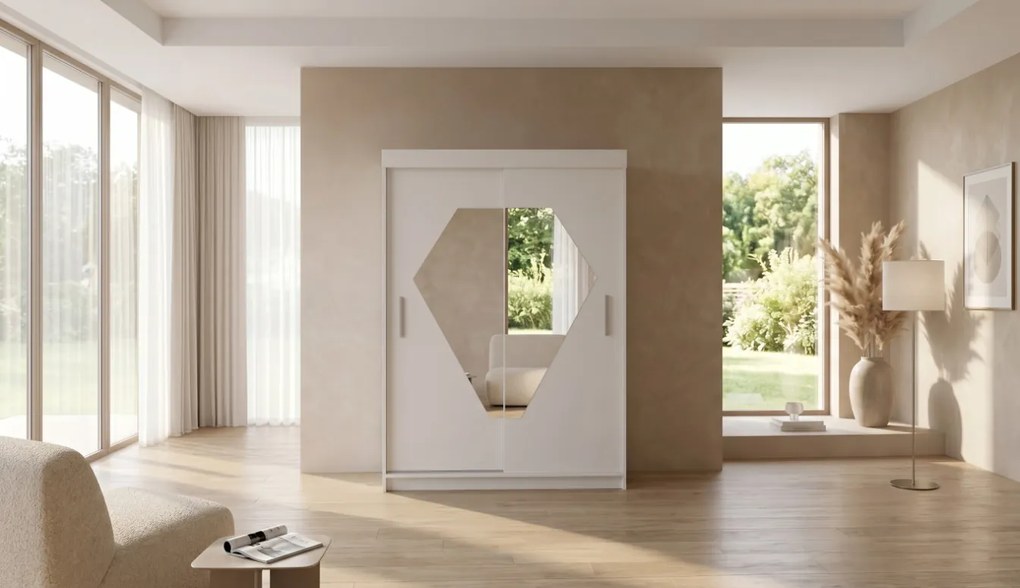 ARK Šatní skříň se zrcadlem DIANE, 200 cm