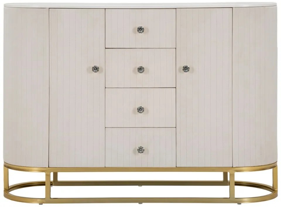 Designová komoda Hadassah 120 cm krémová
