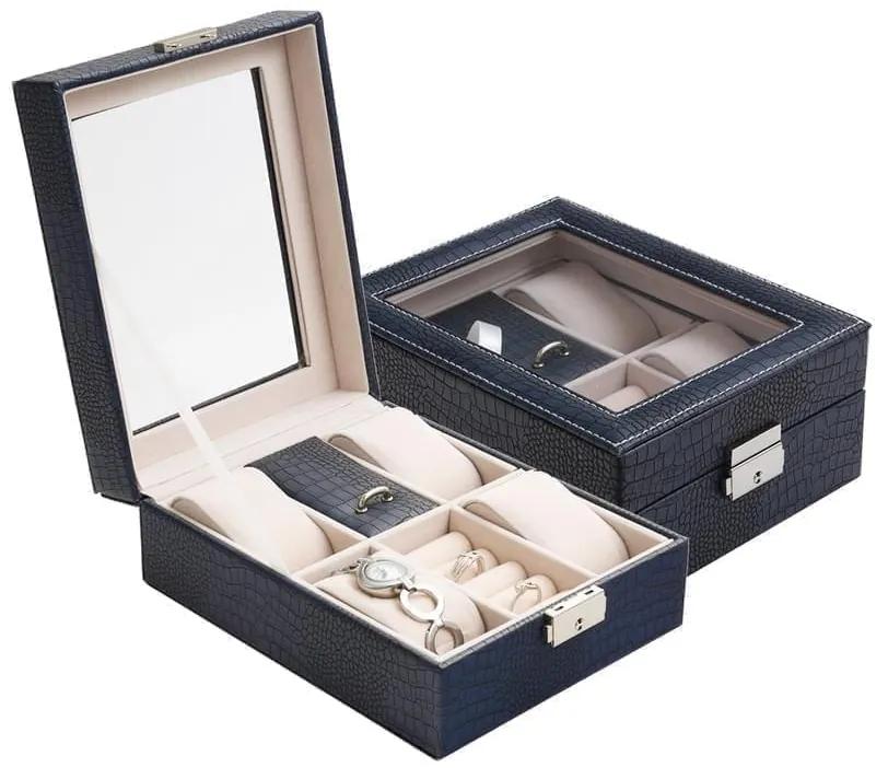 Šperkovnice JK Box SP-1810/A14 tmavě modrá
