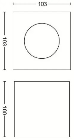 Bodové LED svítidlo Philips Box 50491/31/P0 3,5W 500lm 2200-2700K teplá bílá, stmívatelné