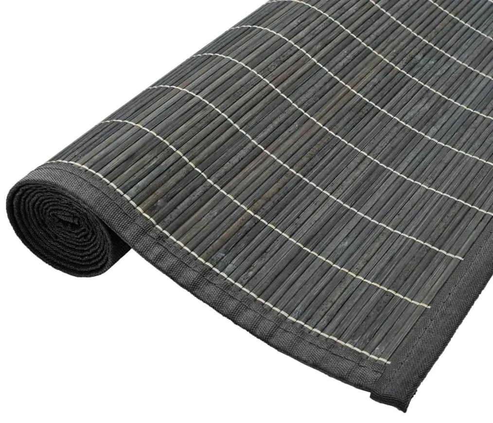 245845 vidaXL Bambusový koberec 150 x 200 cm šedý