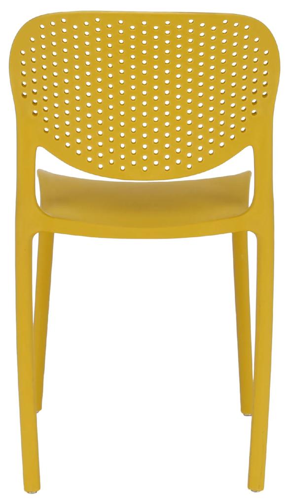 Kondela Stohovatelná židle, žlutá, FEDRA new