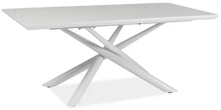 Stůl jídelní TARANTO bílý 160(200)x90 cm
