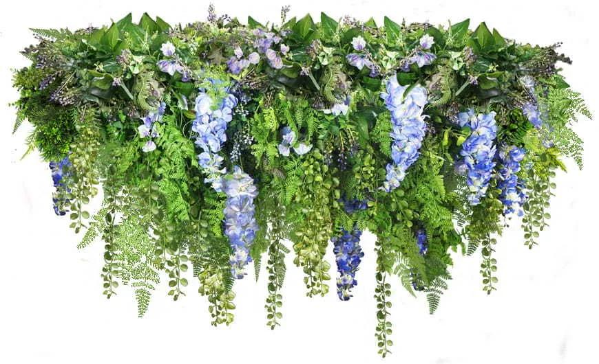 Svatební panely - Ceiling ring wisteria blue XL