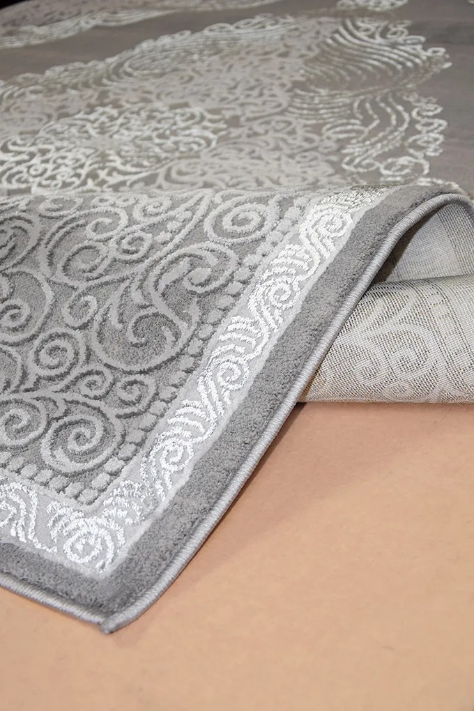 BE Koberec Elite 3935 GREY - šedý obdélníkový Rozměr: 60x100 cm