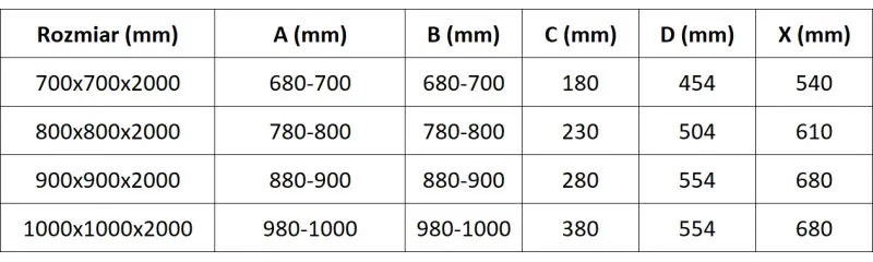Mexen Exo, 2-křídlý sprchový kout 100 x 100 cm, 6mm čiré sklo, chromový profil, 8110-100-100-01-00