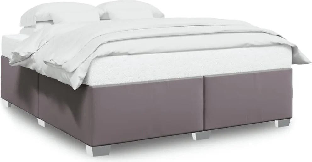 Rám postele šedá 200 x 200 cm umělá kůže 3284574
