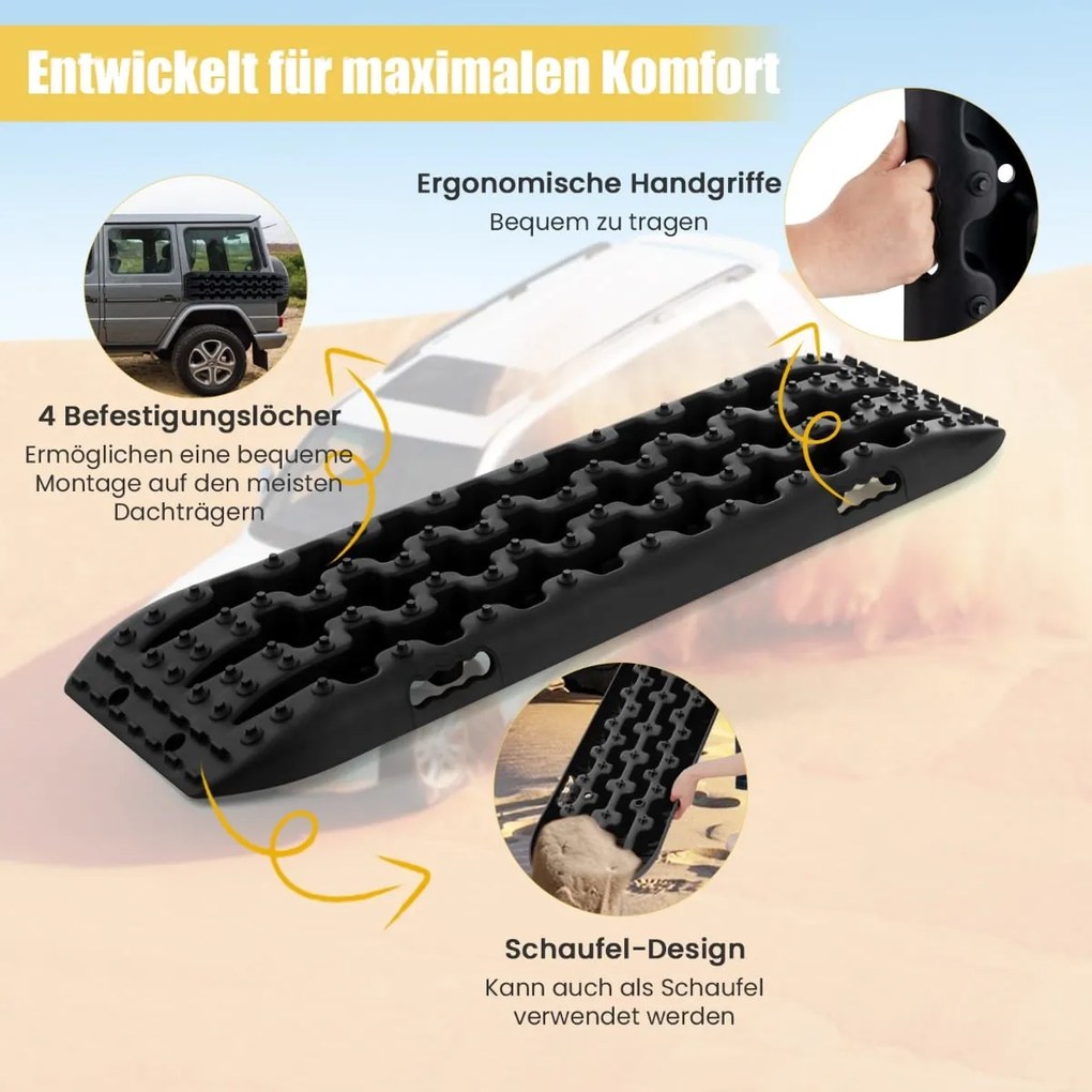 Costway Sand sheets off-road 2 kusy trakční pomocný žebřík pneumatik