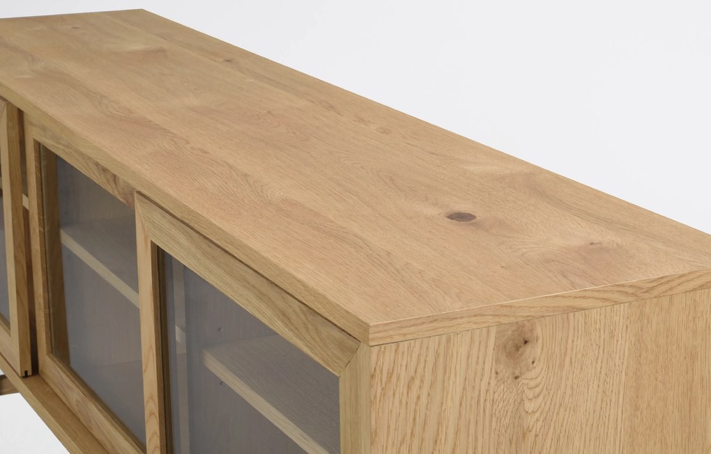 ROWICO Prosklená komoda HAZELNUT 170x75 cm 121150