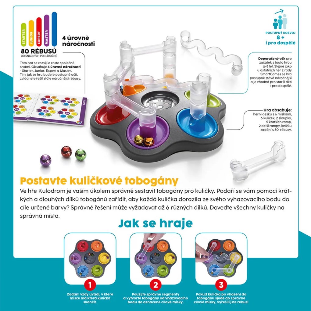 MINDOK HRA Smart Kulodrom kuličkový tobogán pro 1 hráče mn616