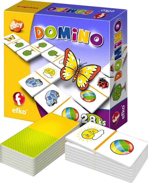 EFKO Hra baby Domino 28 kartiček *SPOLEČENSKÉ HRY* ef54679