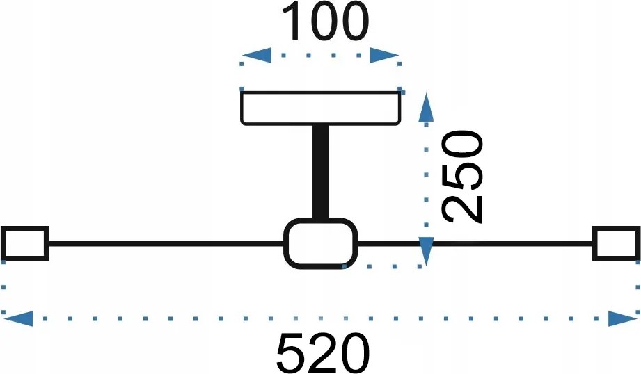 Stropní svítidlo AGARO straight - 5x E27 - černé