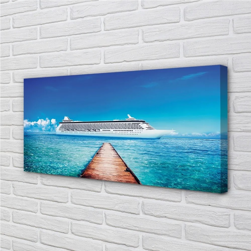 Obrazy na plátně Loď moře nebe léto 120x60 cm