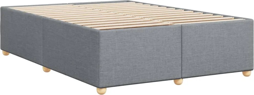 Rám postele bez matrace světle šedý 140 x 190 cm textil 3284729