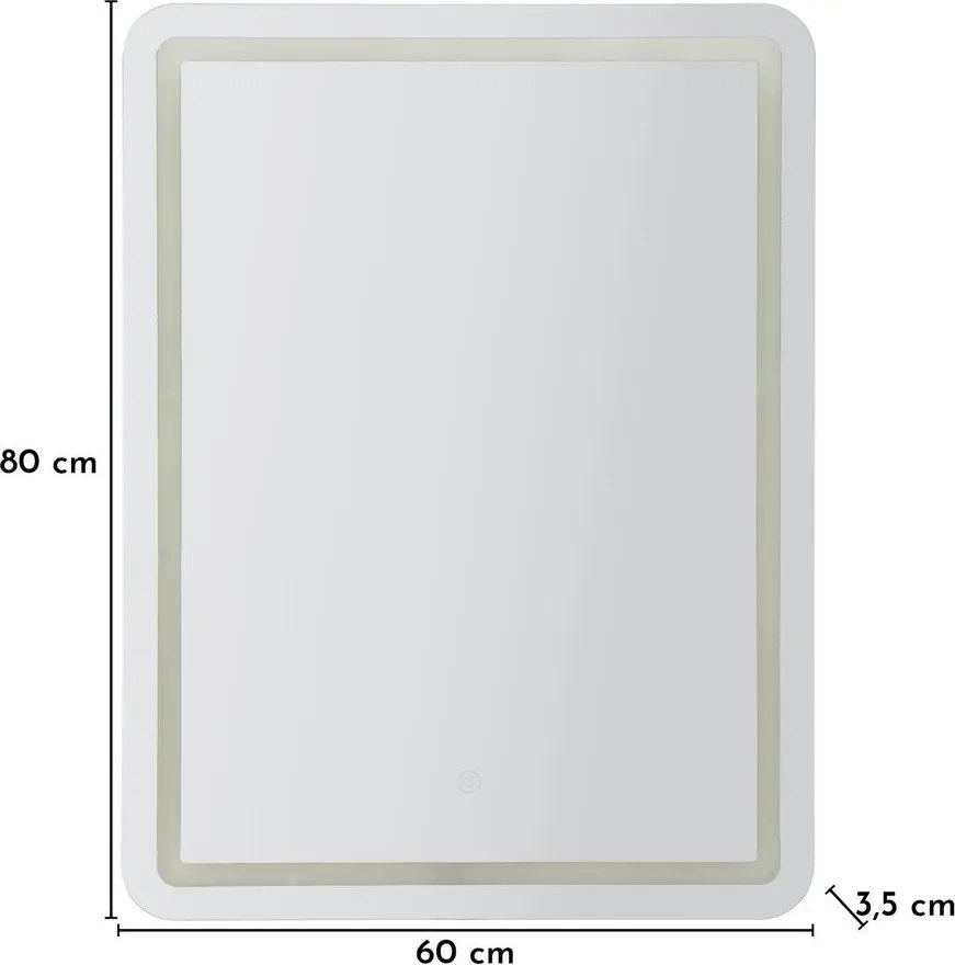 Nástěnné zrcadlo s osvětlením 60x80 cm Simple – Mauro Ferretti