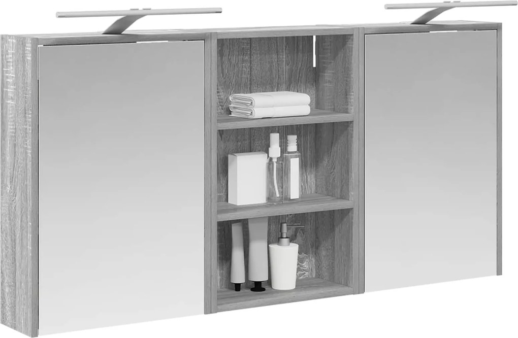 Sada koupelnových skříněk 3 ks 126 x 16 x 62,5 cm 3403837