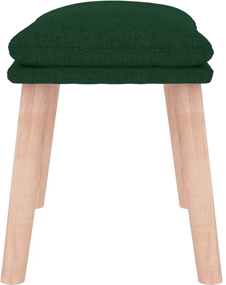 Podnožka tmavě zelená 45 x 29,5 x 35 cm textil 341429