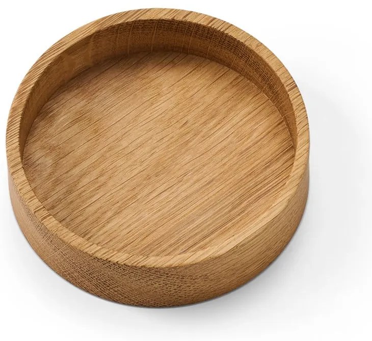 Dekorativní dřevěný úložný box v přírodní barvě ø 11x3 cm Circle S – LIND DNA