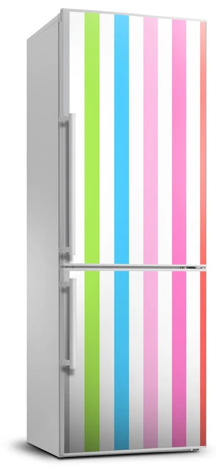 Wallmuralia Nálepka s fotografií na ledničku Barevné pásky 60x180 cm