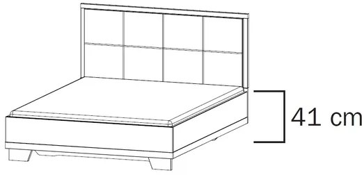 Postel Altona 180x200 cm, dub riviera/tmavě šedá