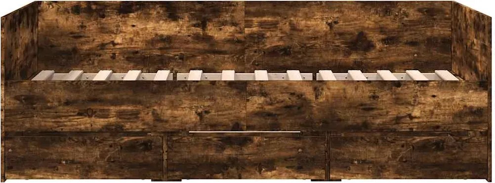 Válenda se zásuvkami bez matrace kouřový dub 75 x 190 cm 3280836