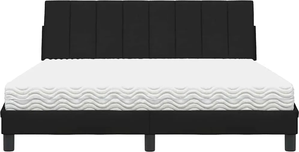 Postel s matrací Hanko černá 160 x 200 cm textil 3310540