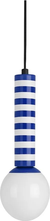 Modré kovové závěsné svítidlo ø 12 cm Rayado Retro – Leitmotiv