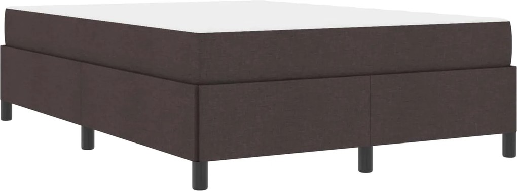 Postel s boxspringem Tmavě hnědá 140 x 200 cm textil 3398867