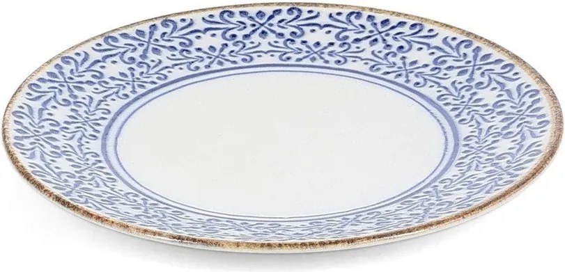 Bílý/modrý dezertní porcelánový talíř ø 16 cm Azul – BonBistro