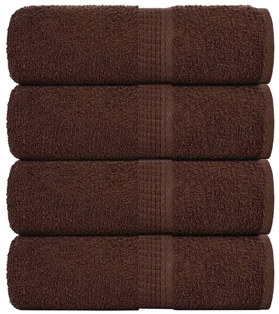 Ručníky FROGN 4 ks hnědé 30x30 cm 360 g/m² 136753